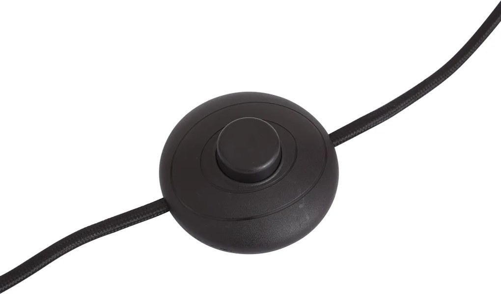 Retro stojací lampa zelená s látkovým stínidlem 160 cm - Captain