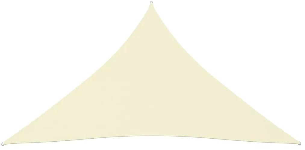 vidaXL Stínící plachta oxfordská látka trojúhelníková 3x3x3 m krémová