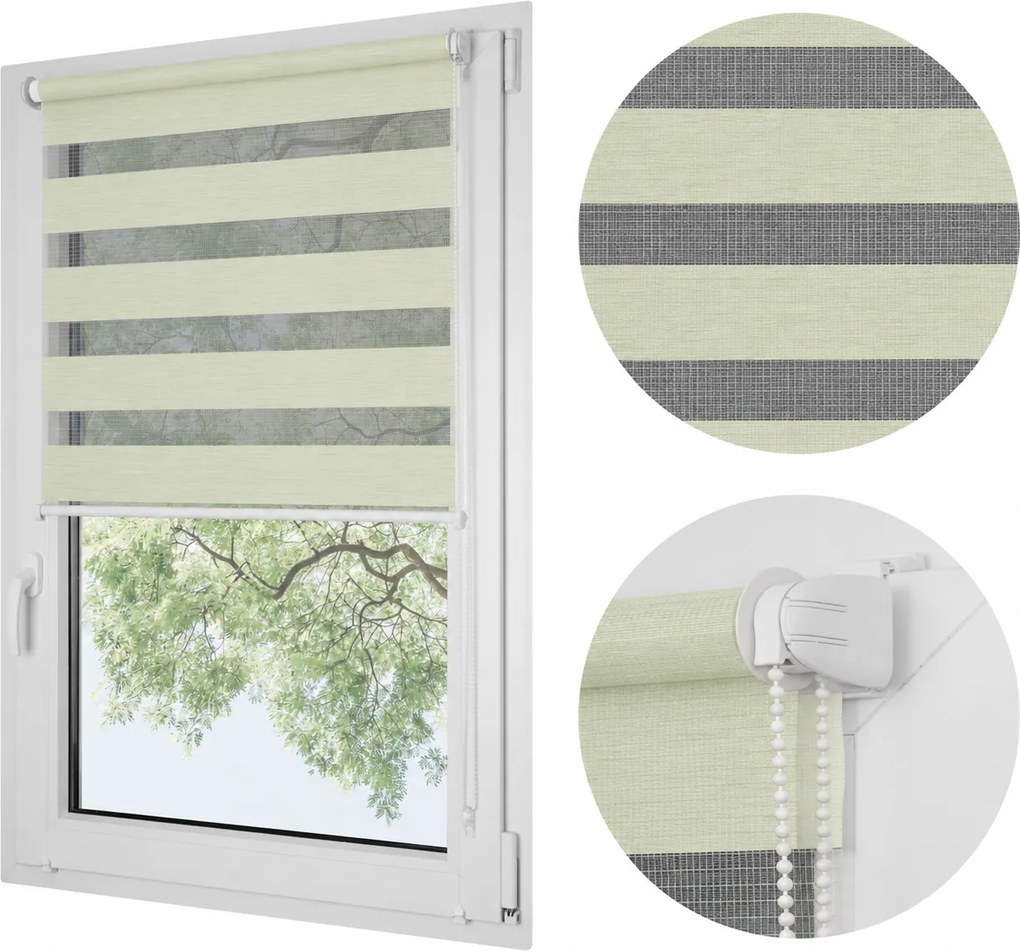Roleta Den a Noc neinvazivní Premium Olivový 36x220 cm