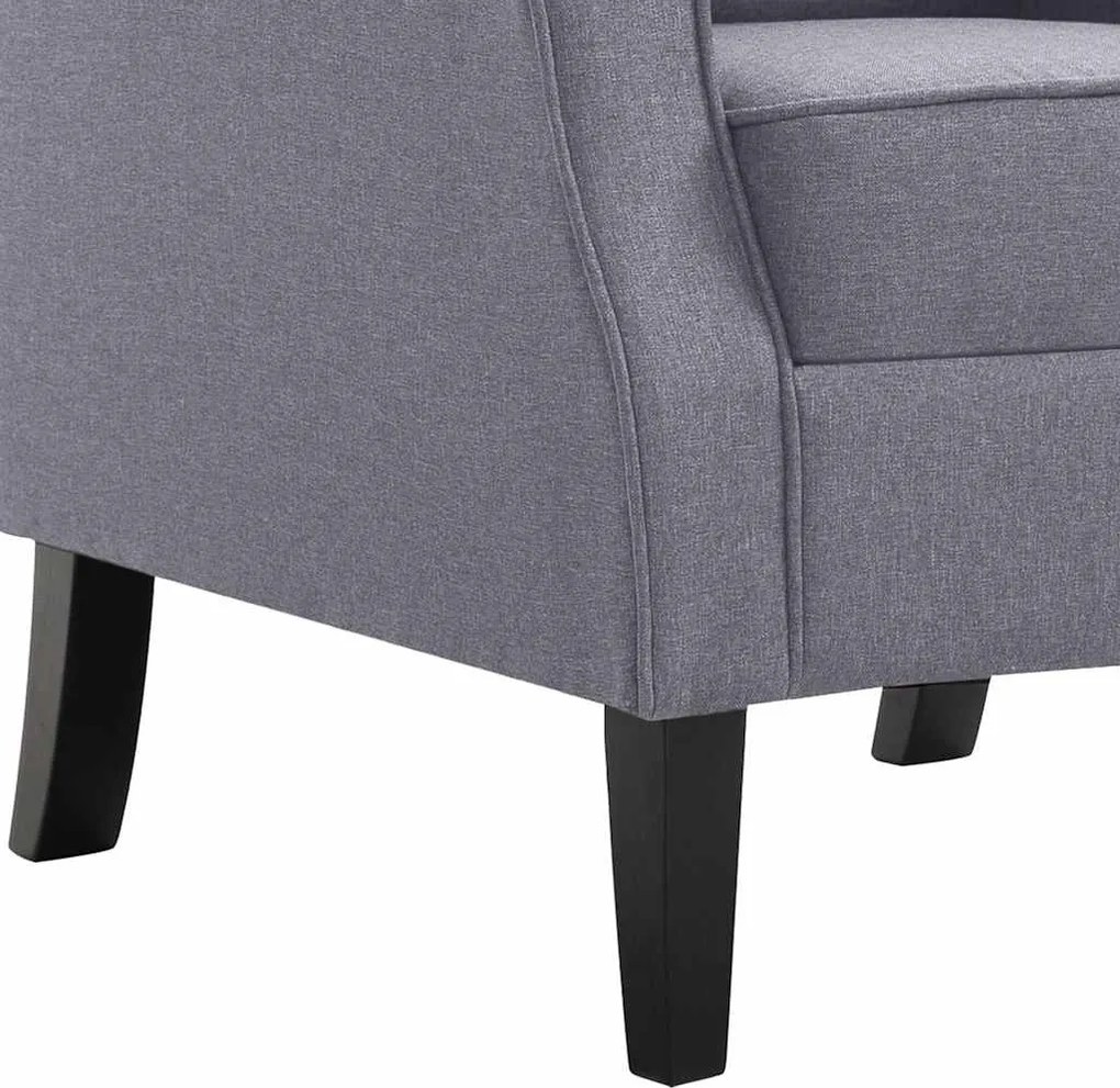 Křeslo tmavě šedé textil 248616