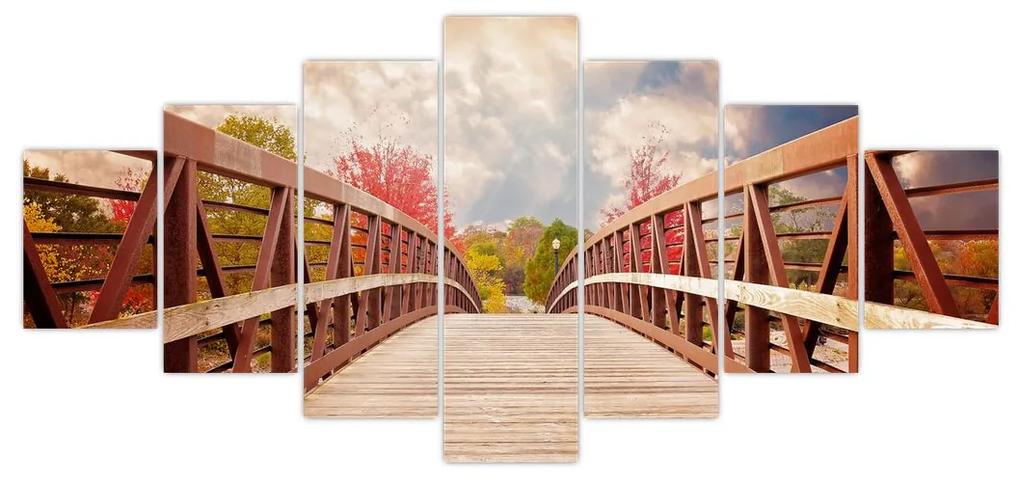 Obraz - dřevěný most (210x100 cm)