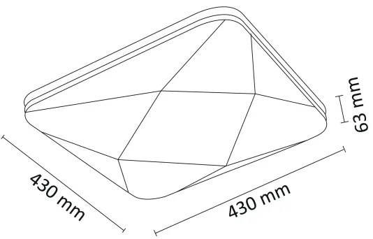 LED Stmívatelné stropní svítidlo KASTOR na dálkové ovládání LED/72W/230V