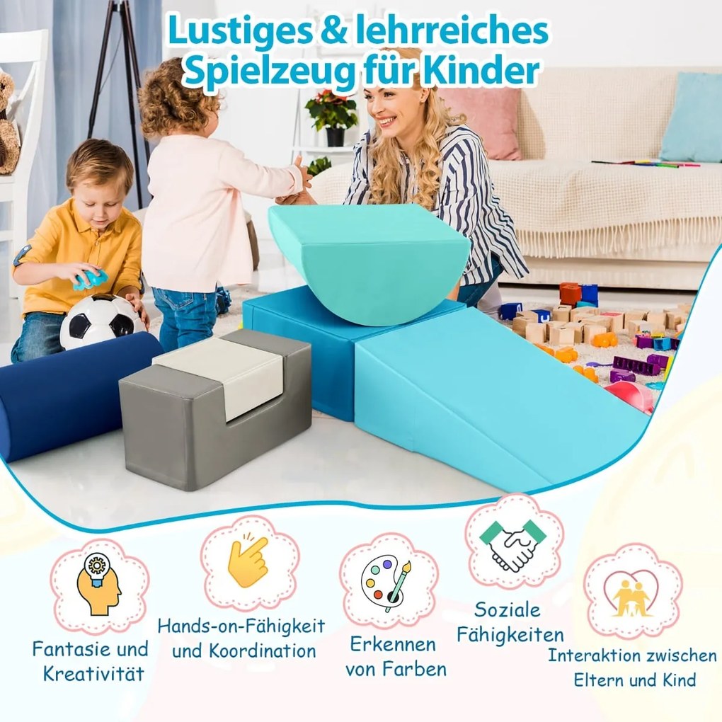 Costway 6 PCS. Schaumstoffbausteine Riesenbausteine zum Toben und Klettern