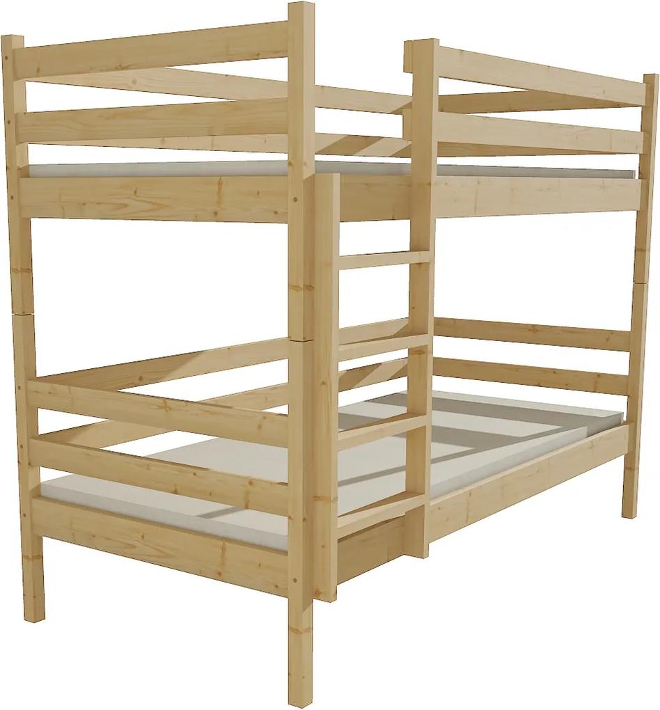 Vomaks Patrová postel PP 008 (netransparentní barva šedá, 80 cm, 2 kusy úložných prostor, 80 x 180 cm)