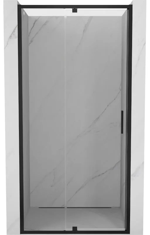 Mexen Exo, 1-křídlé dveře do otvoru 95x200 cm, 6mm čiré sklo, černý profil, 819-095-000-70-00
