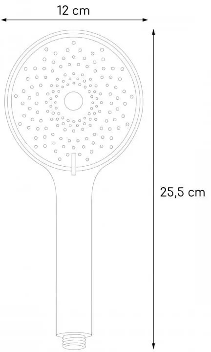 Erga Fanki, 3-funkční ruční sprchová hlavice, černá matná, ERG-YKA-BP.FANKI-BLK