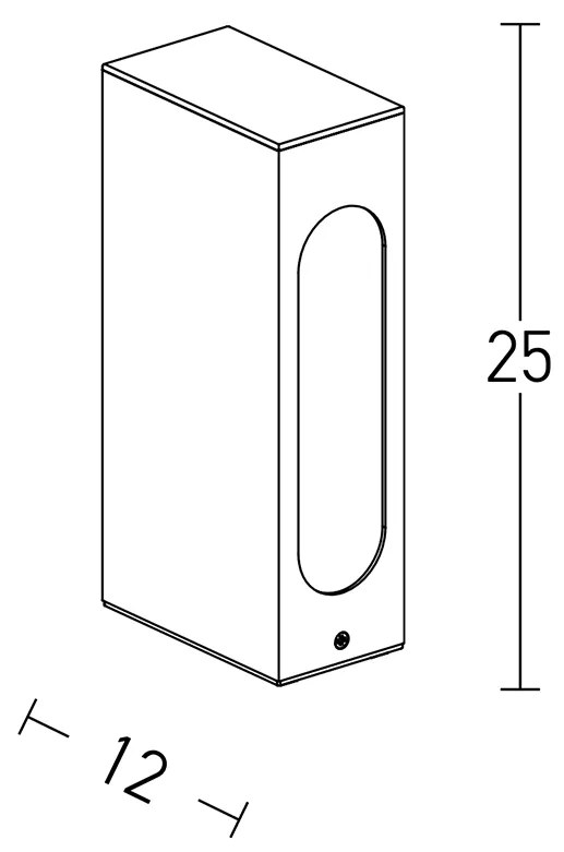 Zambelis E211 venkovní stojací LED svítidlo grafit, 7W, 3000K, 25cm