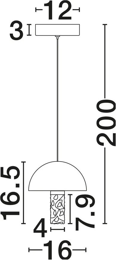 Černé kovové LED stmívatelné závěsné svítidlo ø 16 cm Dorin – Nova Luce