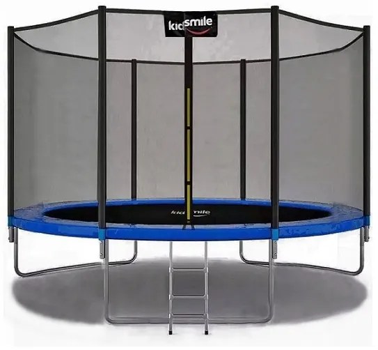 Trampolína s vnější síťkou 374 cm - MODRÁ