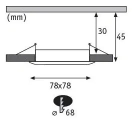Paulmann 93895 - SADA 3xLED/6W IP44 Stmívatelné podhledové svítidlo NOVA 230V