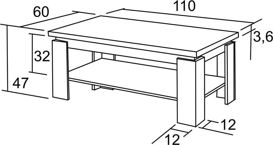 Bradop Konferenční stolek Evžen K220 | Provedení: L - Olše