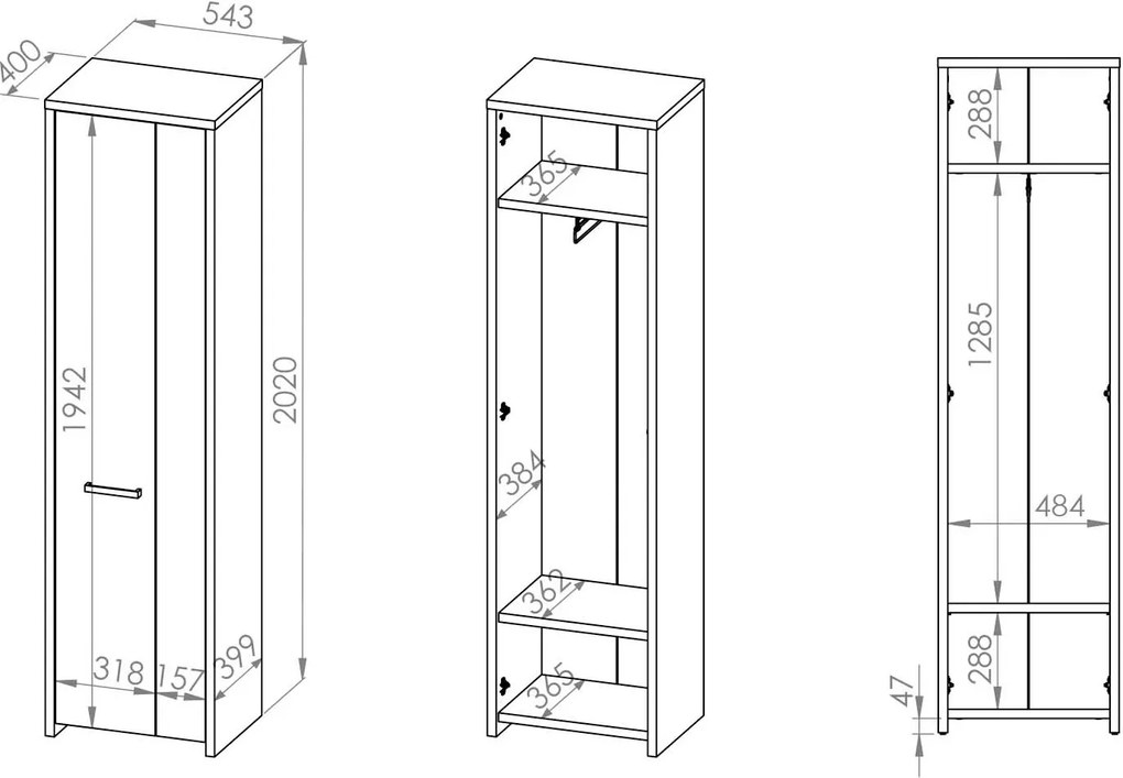 Předsíňová sestava GEMMA - A