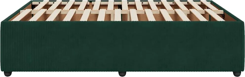 Rám postele bez matrace tmavě zelená 140 x 200 cm samet 3285015