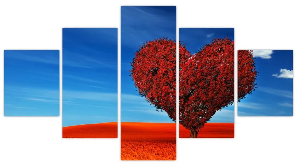 Obraz - Srdce ze stromu (125x70 cm)