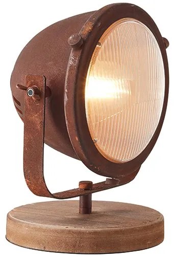 Industriální stolní lampa CARMEN GRILL 1 x E27, REZ + SKLO