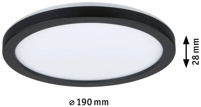 Paulmann 71011 Atria Shine, černé stropní svítidlo s korónou, 11,2W LED 4000K, průměr 19cm