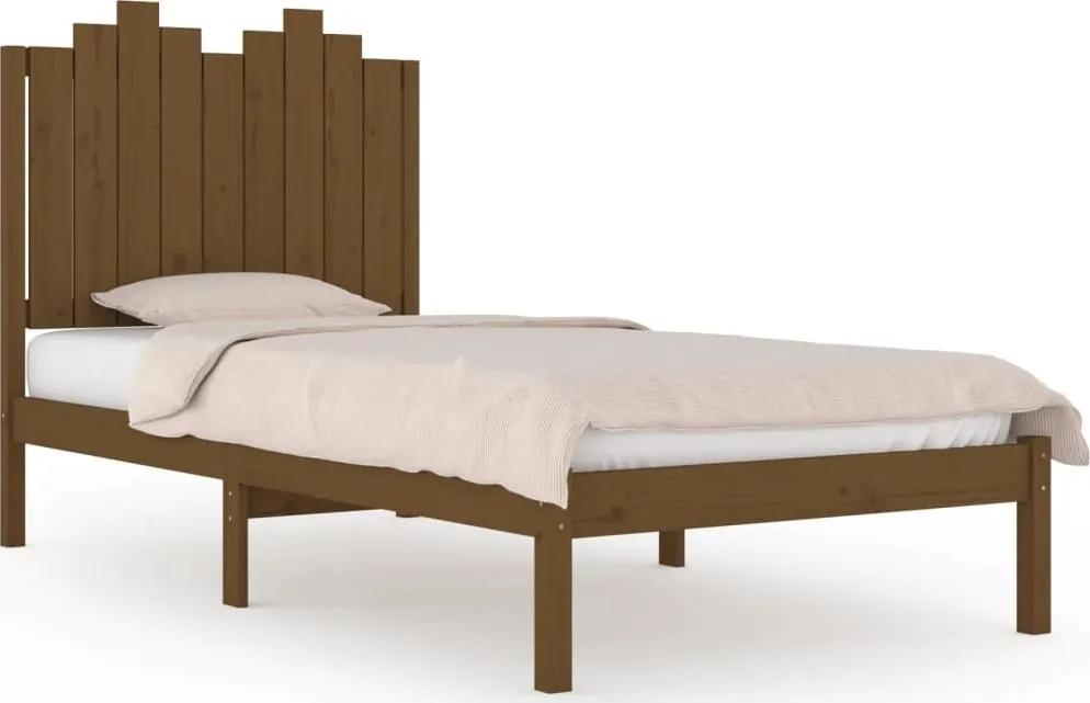 vidaXL Rám postele masivní borovice 100 x 200 cm [3103771] Barva: Bílá