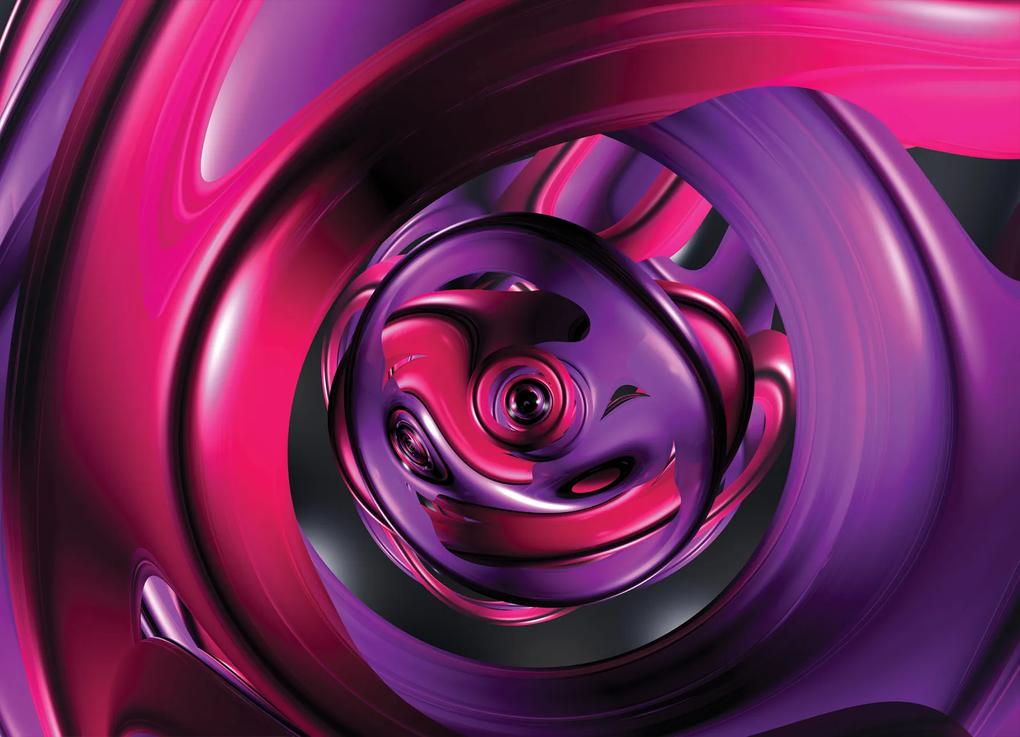 Malvis Tapeta fialová 3D Vel. (šířka x výška): 144 x 105 cm