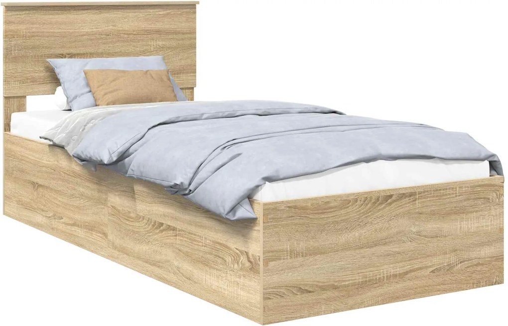 Rám postele s čelo Sonoma dub 75 x 190 cm Kompozitní dřevo 3408720