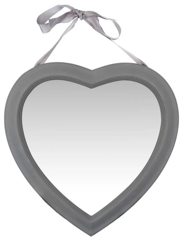 Dekorativní zrcadlo ve tvaru srdce, závěsné zrcadlo v dřevěném rámu - Atmosphera Créateur d'intérieur (3560238915622)