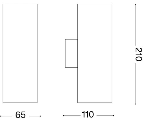 Ideal Lux - Venkovní nástěnné svítidlo GUN 2xGU10/35W/230V IP44 antracit
