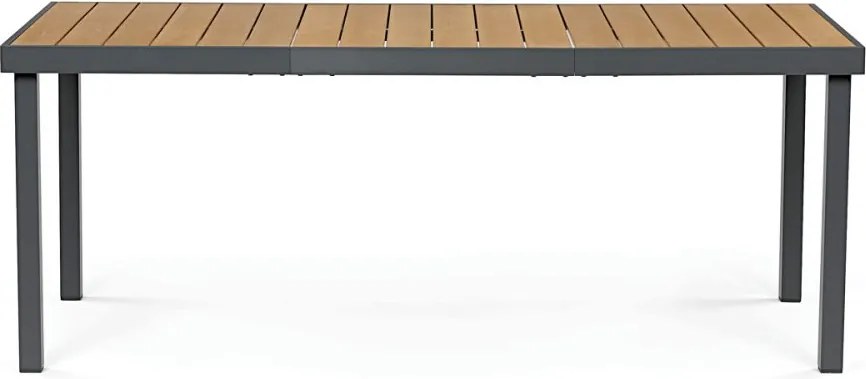 Zahradní stůl 190x90cm AZT-W1408 GREY, hliník, polywood, šedá
