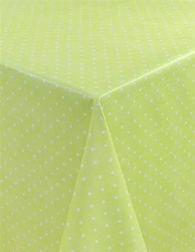 Ubrus PVC metráž 573573, šířka 140 cm, puntíky zelené, IMPOL TRADE | BIANO