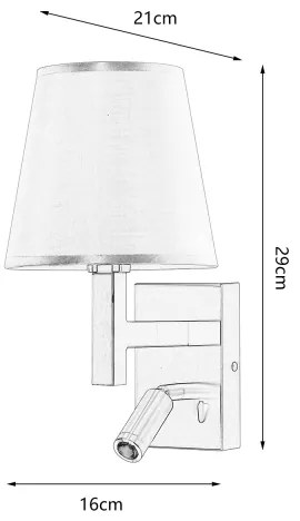 Brilagi - LED Nástěnná lampa DEYA 1xE14/40W/230V + LED/3W černá