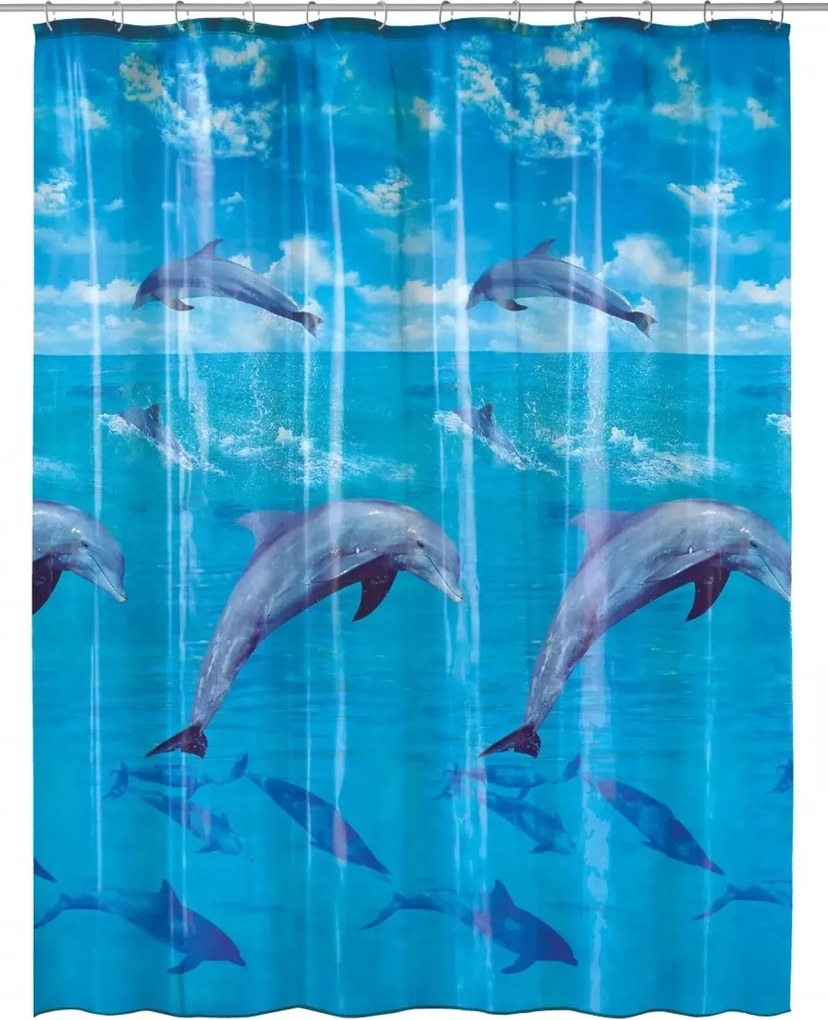Kleine Wolke Sprchový závěs Dolphin 180 x 200 cm
