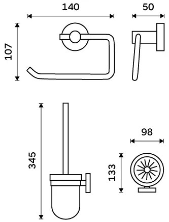 Nimco Sada k WC UNIX ČERNÁ - UNC set-94WN-90