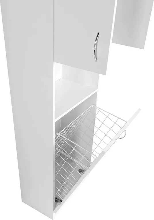 Aqualine Aqualine, SIMPLEX ECO vysoká skříňka s košem 50x180x30cm, SIME510