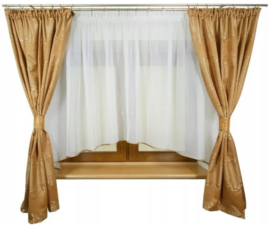 Záclona voálová / organza Tereza 560x150cm různé barvy Barva: Červená