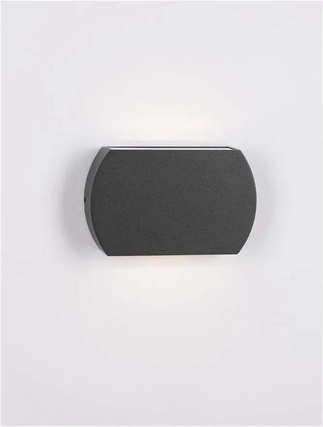 NV 9492630 Venkovní nástěnné svítidlo PARRIS antracitový hliník a čiré sklo LED 7.7W 3000K 220-240V 253st. IP65 - NOVA LUCE