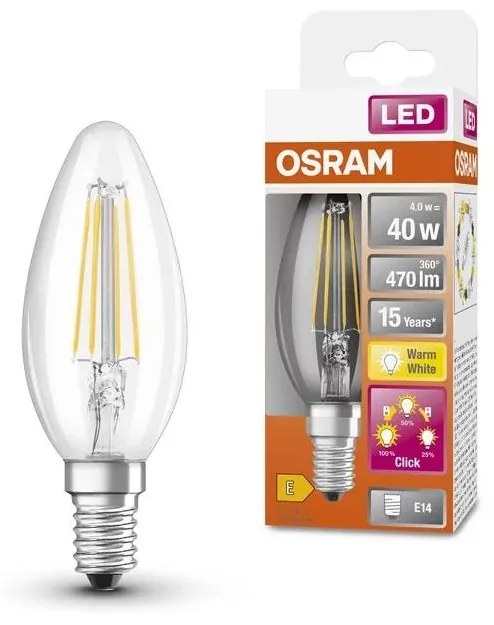 Osram | LED Stmívatelná žárovka VINTAGE B35 E14/4W/230V 2700K - Osram | P227245