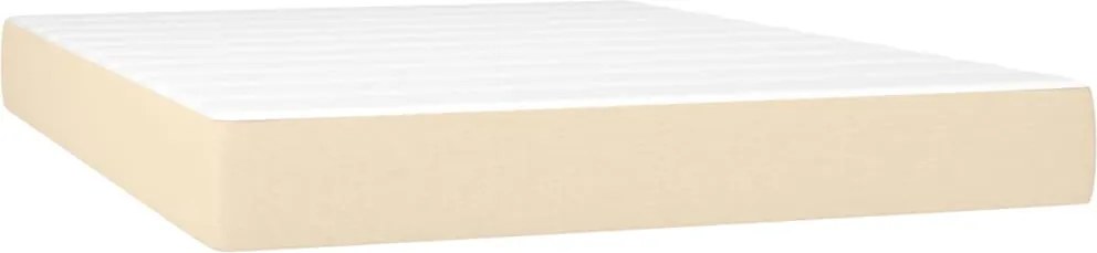 Box spring postel s matrací krémová 140x200 cm textil 3136602