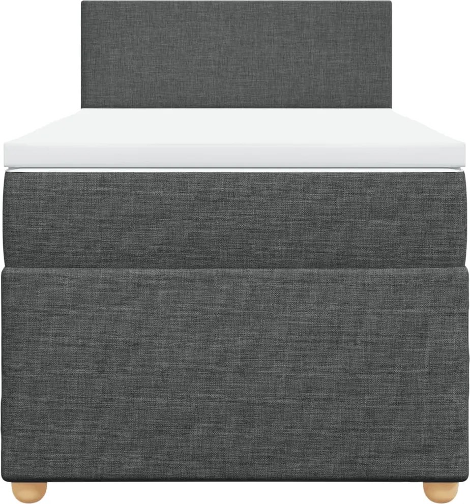 Box spring postel s matrací tmavě šedá 80 x 200 cm textil 3288801