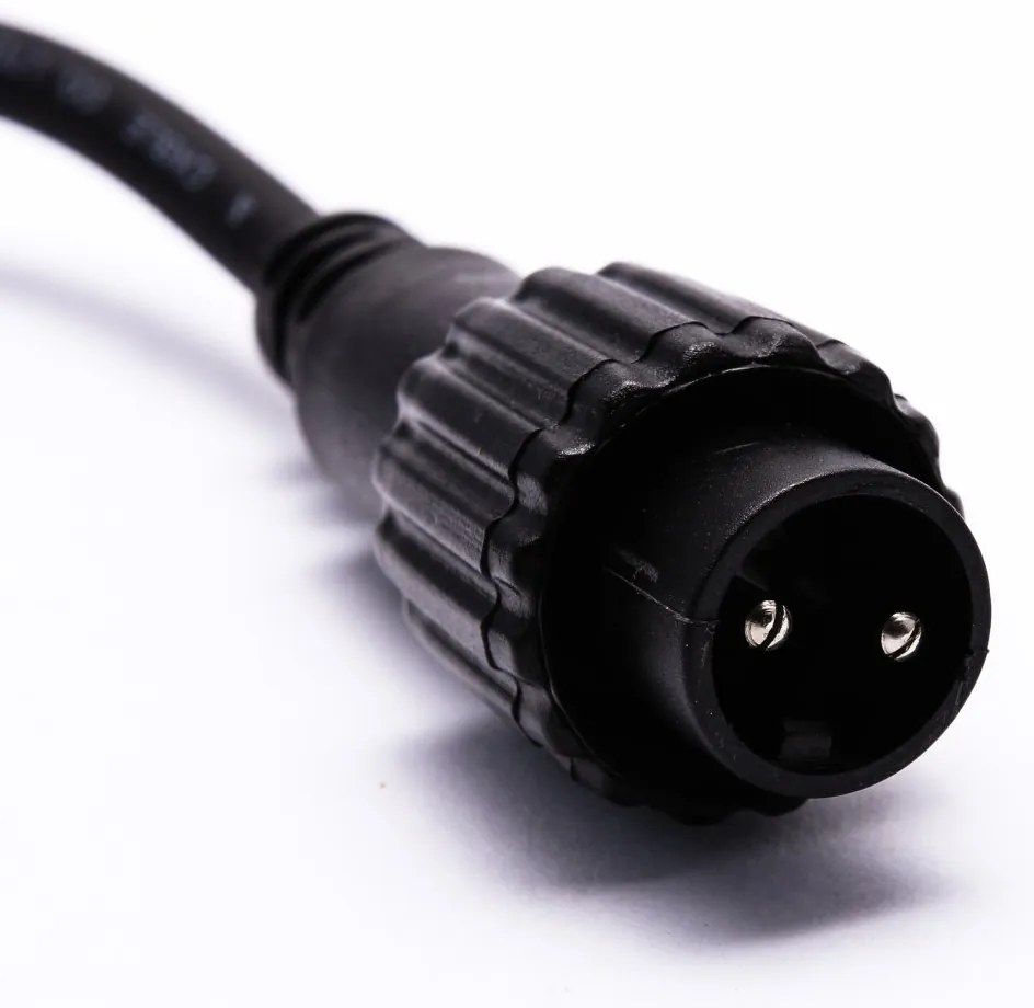 Easy Fix světelná girlanda, venkovní, 50 m, pro 50 žárovek E27, černý kabel, IP67, bez žárovek, cívka