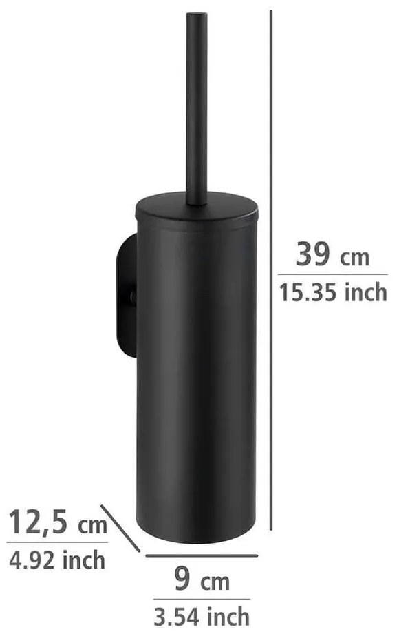 Matně černá samodržící sada doplňků do koupelny z nerezové oceli Orea – Wenko