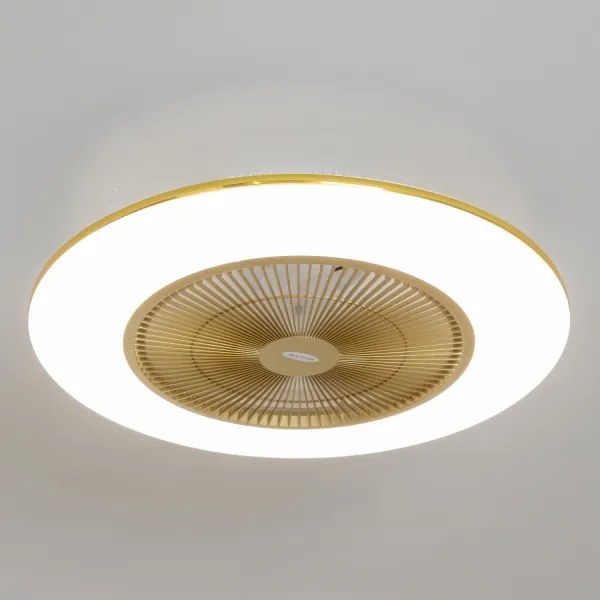 Brilagi - LED Stmívatelné svítidlo s ventilátorem AURA LED/38W/230V zlatá + DO
