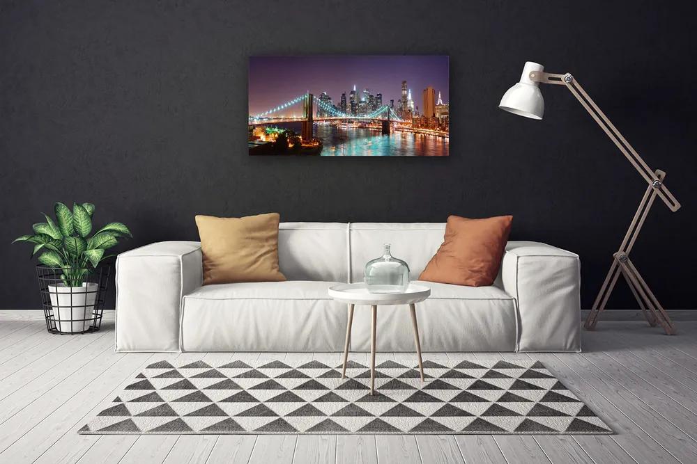 Obraz na plátně Most Město Architektura 125x50 cm