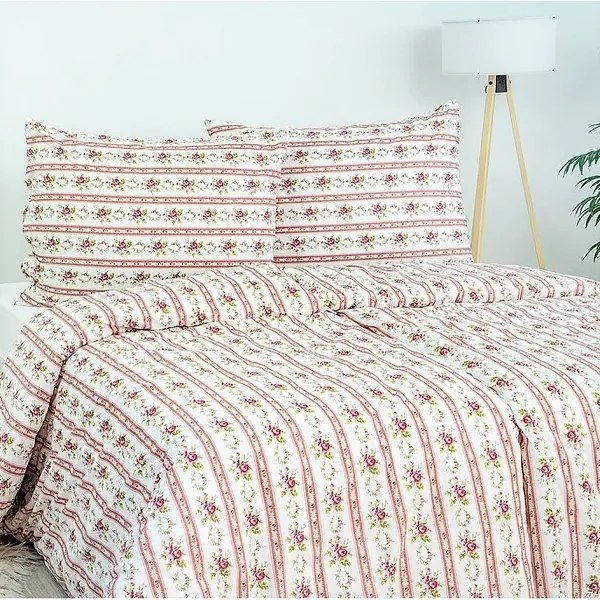 Stanex povlečení krep Retro růžové (LS248) 140x200, 70x90 cm