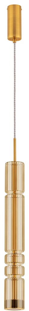 LED zlato-cognac moderní lustr Bento