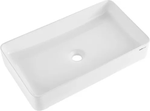 Moderní keramické umyvadlo 61 × 35,1 cm Koupelnová mísa na umyvadlo Bílá