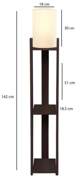 Stojací lampa AYD 1xE27/40W/230V hnědá/krémová