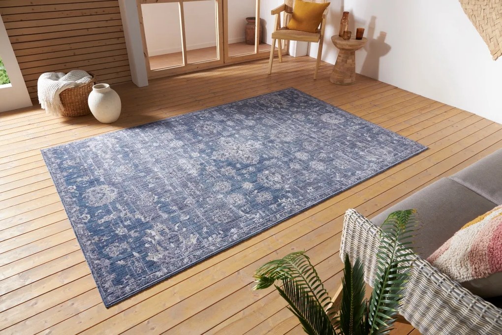 Kusový koberec Cairo 105584 Alexandria Blue – na von aj na doma, 160x235, modrá, chodba / predsieň, Hanse Home