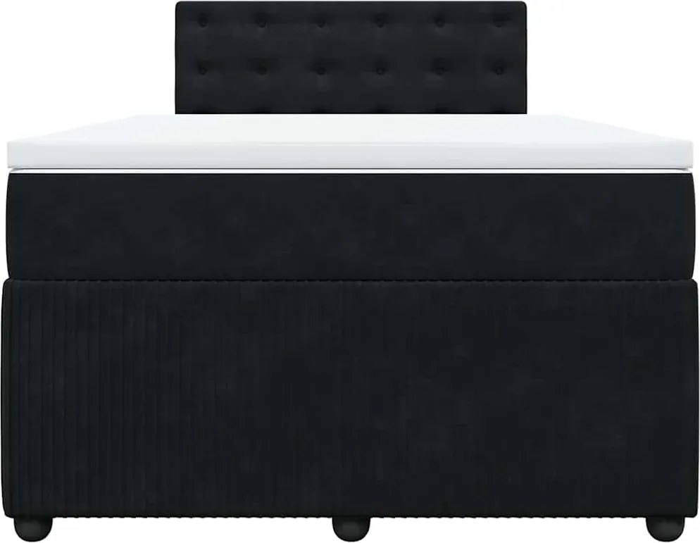 Box spring postel s matrací černá 120 x 190 cm samet 3290000