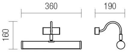 Redo 02-844 - Obrazové svítidlo CAIRO 2xE14/28W/230V 36 cm bílá