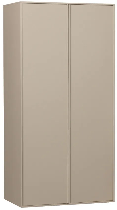 OnaDnes -20% Hoorns Světle šedá borovicová šatní skříň Grau 200 x 100 cm