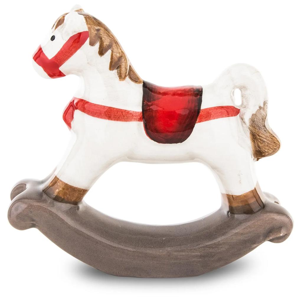Keramická figurka houpací kůň 132152