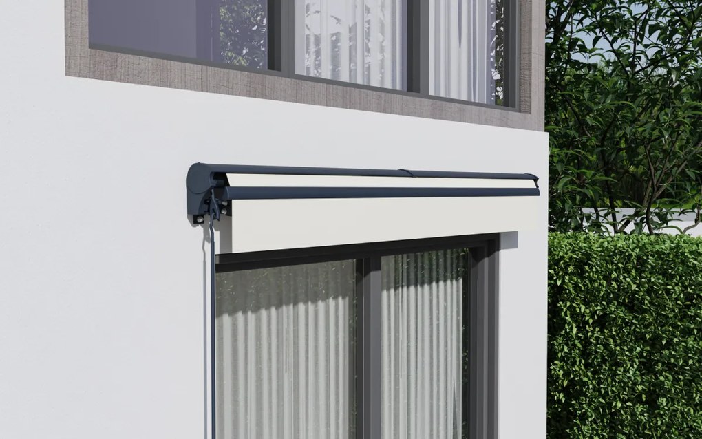 Elektrická markýza s LED osvětlením BestBerg BBSU-EL250BG / 250 x 200 cm / béžová